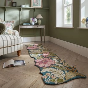Ručně tkaný vlněný běhoun 60x230 cm Daphne Shaped Floral – Flair Rugs
