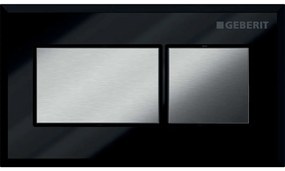 Geberit - Oddálené ovládání pneumatické, pro splachovací nádržku Sigma 8 cm pod omítku, černá/kartáčovaný chrom 116.053.KV.1