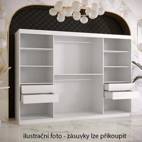 Šatní skříň Bluszcz | 250 cm | bílá