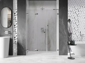 Mexen Lunar-F L skládací sprchové dveře levé 140 cm, transparentní, chrom - 836SL-140-050-01-00-L