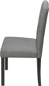 Jídelní židle 2 ks šedé textil 242223