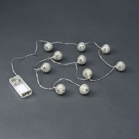 ORIENTAL LIGHTS Světelný řetěz s USB kovové koule 10 světel