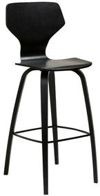 OnaDnes -20% ​​​​​Dan-Form Černá dubová barová židle DAN-FORM S.I.T 75 cm