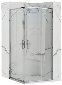 Čtvercový sprchový kout REA PUNTO 90x90 cm, chrom