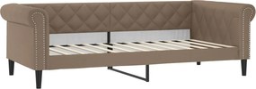Válenda s přistýlkou a zásuvkami cappuccino 90x200cm umělá kůže 3197738