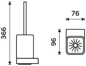 Nimco WC štětka NIKAU - NK 30094CN-26