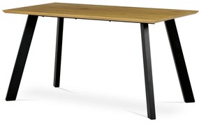 Autronic Stůl jídelní 140x80x75cm, deska MDF, 3D dekor divoký dub
