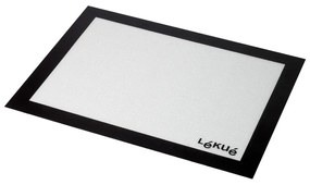 Bílo-černá silikonová podložka na pečení Lékué, 60 x 40 cm