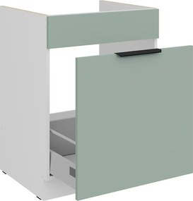 ARIA sb | dolní skříňka 60 ZL 1S dřezová | 60 cm | PREMIUM BOX | bílá/aquamarine