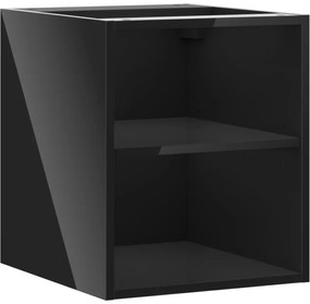 Mexen Box-A otevřená skříňka s poličkou 40 cm, černý lesk - 91AX2-0400-470-0-70