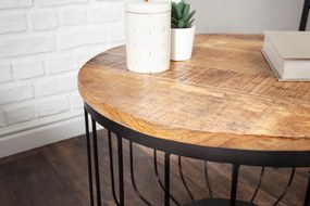 Konferenční stolek FINEUS Dekorhome Přírodní dřevo