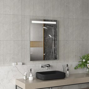 Erga Scarlet, obdélníkové LED zrcadlo 60x80cm, 460 lm, 3 barvy světla, přední osvětlení, ERG-V01-128-6080-00