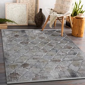 Moderní koberec LUCE 75 vzor Marocký jetel vintage Strukturální šed velikost 173x270 cm | krásné koberce cz
