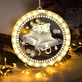 Tutumi, LED svítící ozdoba se zvonkovým vzorem 311382A, bílá, CHR-06515