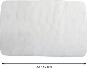 MSV PEBBLES koupelnová předložka 50 x 80 cm bílá / polyester / PU pěna