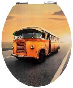 WENKO WC sedátko VINTAGE BUS oranžové 44,5x38,8 cm