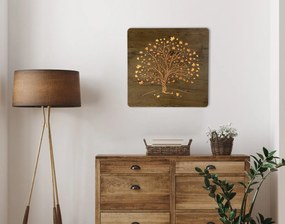 Li-Go "Javor" světelný obraz s baterií 42x42 cm včetně dálkového ovládání provedení povrchu: dub světlý