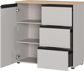 Šedobéžová/ve světle přírodní barvě komoda 90x91x41 cm Cormano – Germania