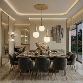 Toolight Rea, ZÁVĚSNÁ STROPNÍ LAMPA G179-3CP GOLD, OSW-07823