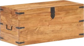 vidaXL Úložná truhla 90 x 40 x 40 cm masivní akáciové dřevo [289642] Barva: tmavě hnědá