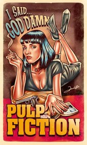 Plechová cedule Pulp Fiction Velikost: A4 (30 x 20 cm)