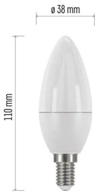 Emos lighting LED žárovka Classic Candle 7,3W E14 teplá bílá