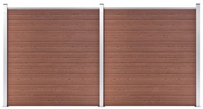 Zahradní plot WPC 353 x 186 cm hnědý 3053207