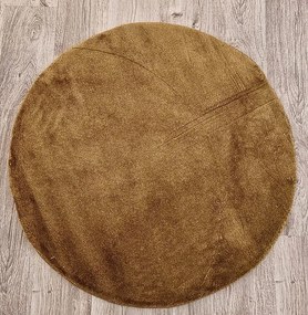 HU Kruhový zlatý koberec Plush Deluxe Rozměr: 60x60 cm