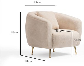 Designové křeslo Adalia béžové