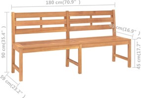 vidaXL Zahradní lavice 180 cm masivní teakové dřevo [316636]
