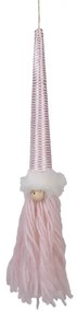 Světle růžová závěsná dekorace skřítek Gnome - 6*6*48 cm
