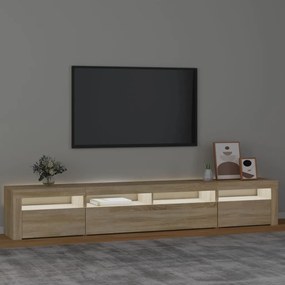 TV skříňka s LED osvětlením dub sonoma 240x35x40 cm 3152724