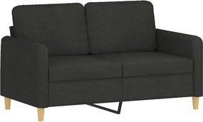 2dílná sedací souprava s polštáři černá textil 3202138