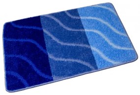 Koupelnový kobereček FIORI modrý, pruhy