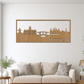 dřevo života Dřevěná dekorace na zeď AMSTERDAM Zvolte rozměr (cm): 40x16, Zvolte barvu dekoru: Buk