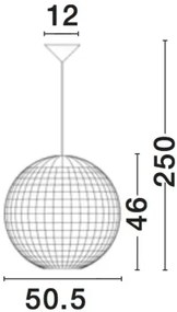 Rustikální lustr Griffin 50.5 hnědá