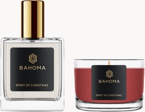 Sada interiérového spreje a vonné svíčky Spirit of Christmas, 2 díly (cassis, borůvka, mandarinka)