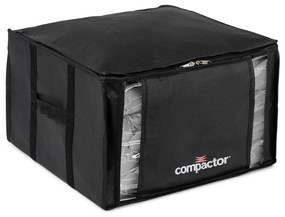 Černý úložný box na oblečení Compactor XXL Black Edition 3D Medium, 125 l
