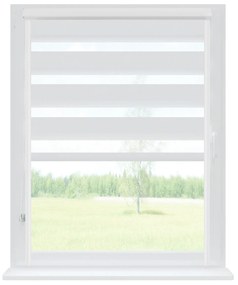 Dekodum Roleta den a noc v bílé kazetě soft, barva látky Bílá Šířka (cm): 110, Výška (cm): Balkonová (do 200 cm), Strana mechanismu: Práva