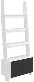 Regál Rack 80cm 1D Bílá/Černá