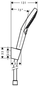 Hansgrohe Raindance Select S, sprchový set 120 3jet PowderRain s hadicí 1250 mm, chromová, HAN-27669000