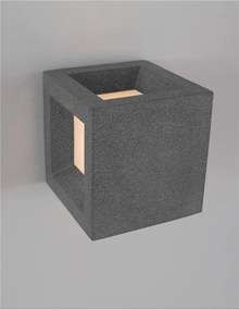 NV 9762161 Venkovní nástěnné svítidlo CASTRO šedý pískovec a akryl E27 1x12W bez žárovky 100-240V IP65 - NOVA LUCE
