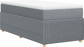 Box spring postel s matrací světle šedá 80 x 200 cm textil 3285525