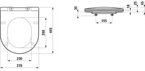 LAUFEN H8989650000001 - Záchodové prkénko PRO duroplast/bílá