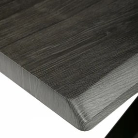 Jídelní stůl 180x90 šedý dub kovová noha ve tvaru hvězdy černý lak HT-F4618 GREY