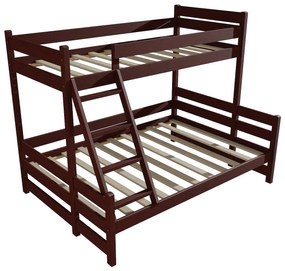Vomaks Patrová postel s rozšířeným spodním lůžkem PPS 004 Rozměr: 90/140 x 200 cm, Barva: bezbarvý lak
