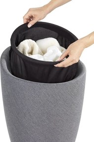 Taburet CANDY GREY - koš na prádlo, 2 v 1 , WENKO, šedý