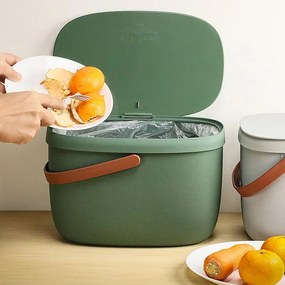 Qualy design nádoba na kompostovatelný odpad foody 10380gn, 7l, zelená