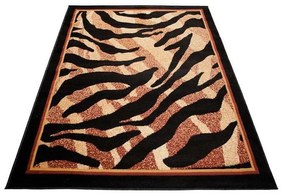 Kusový koberec PP Trio černobéžový 80x150cm