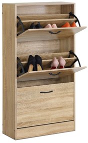 Botník s přihrádkami G1016 OAK, dub, 3 patra